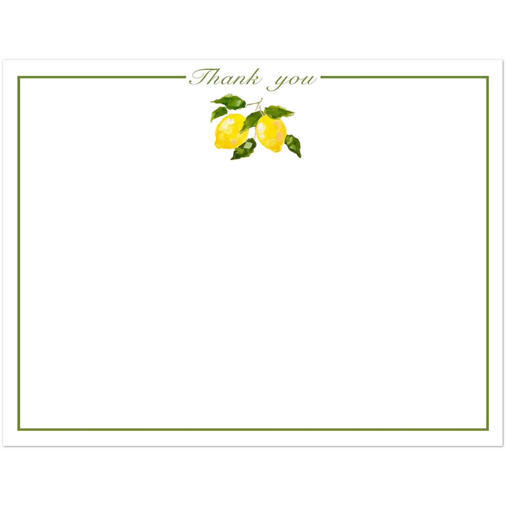 Lemon Thank You Notes - Pack of 10 Cards – Julia Hetzel Fine Art
